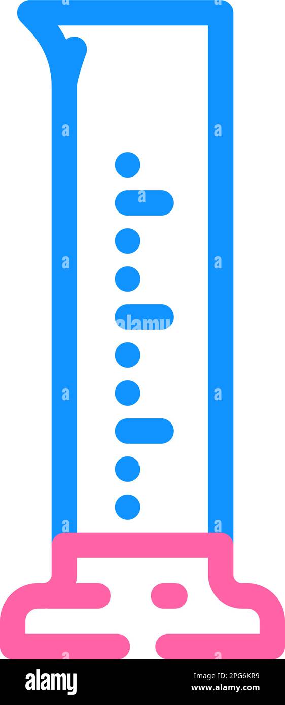graduated cylinder chemical glassware lab color icon vector ...
