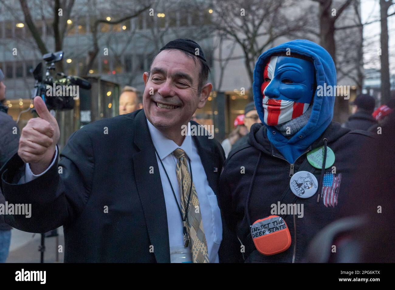New York, United States. 20th Mar, 2023. Heshy Tischler poses with a ...