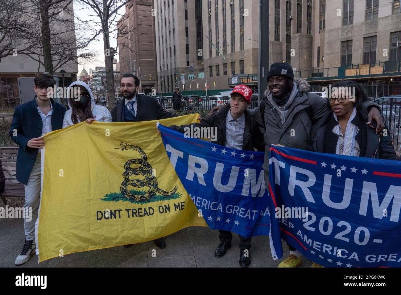 New York, United States. 20th Mar, 2023. President Trump's supporters ...