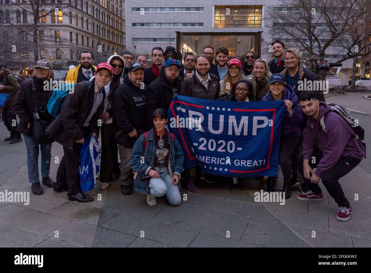 New York, United States. 20th Mar, 2023. President Trump's supporters ...