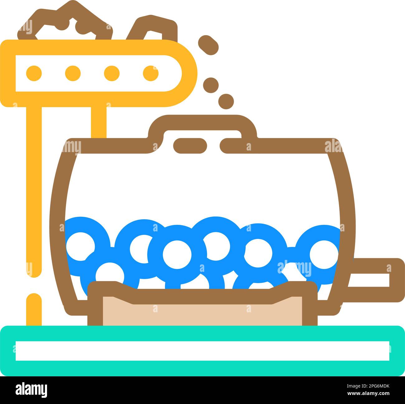 sulfide ore processing copper color icon vector illustration Stock ...