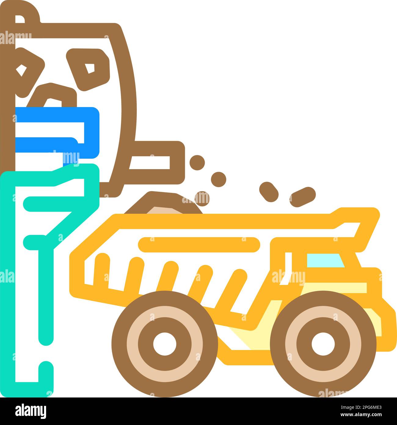 oxide ore processing copper color icon vector illustration Stock Vector ...