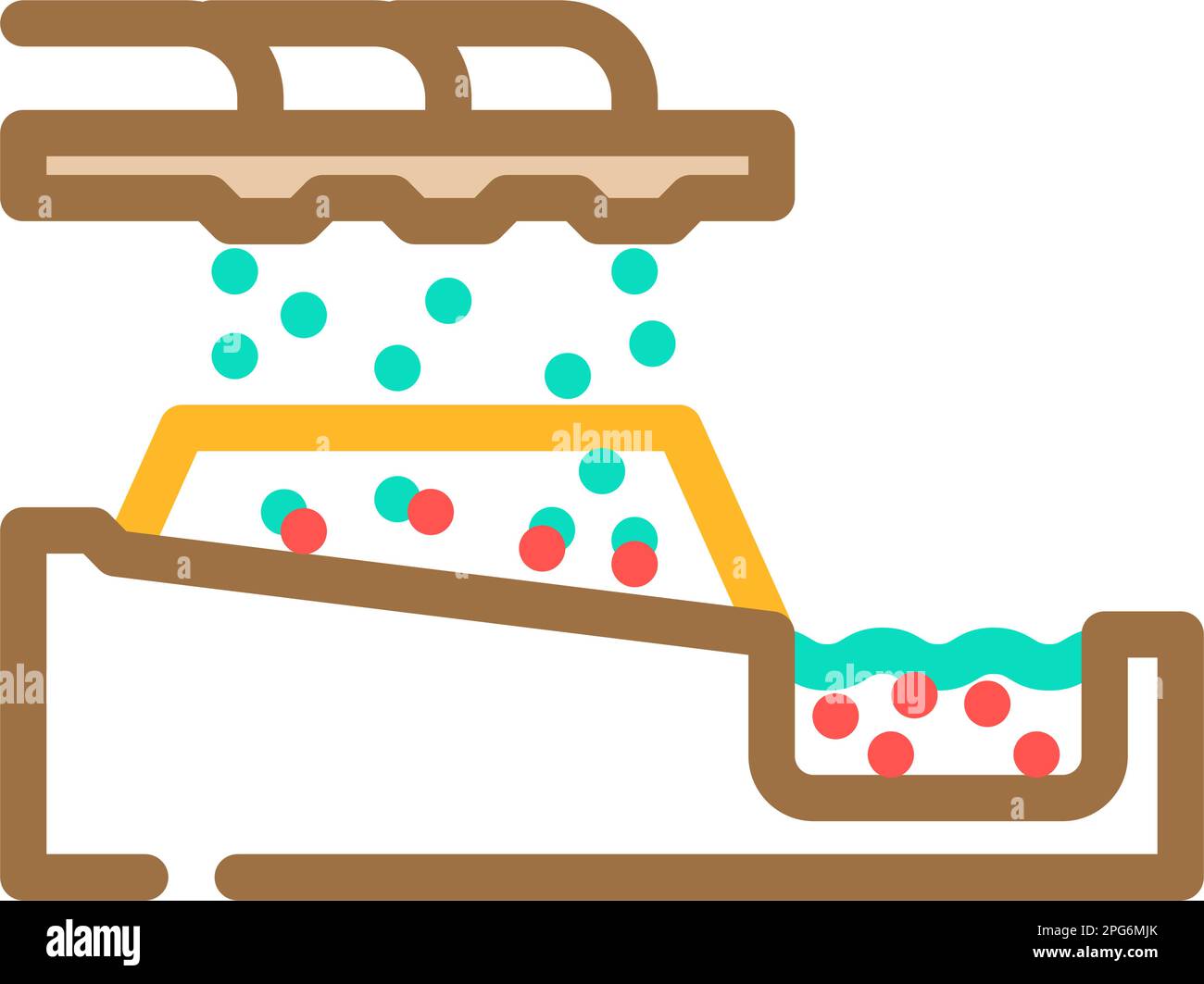 removing copper from oxide ore color icon vector illustration Stock ...
