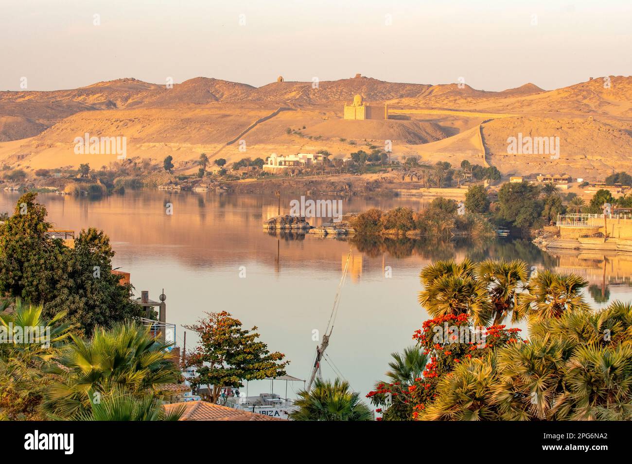 River Nile from Elephantine Island, Aswan, Egypt Stock Photo - Alamy