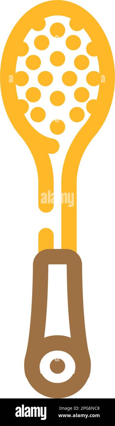 slotted spoon kitchen cookware color icon vector illustration Stock ...