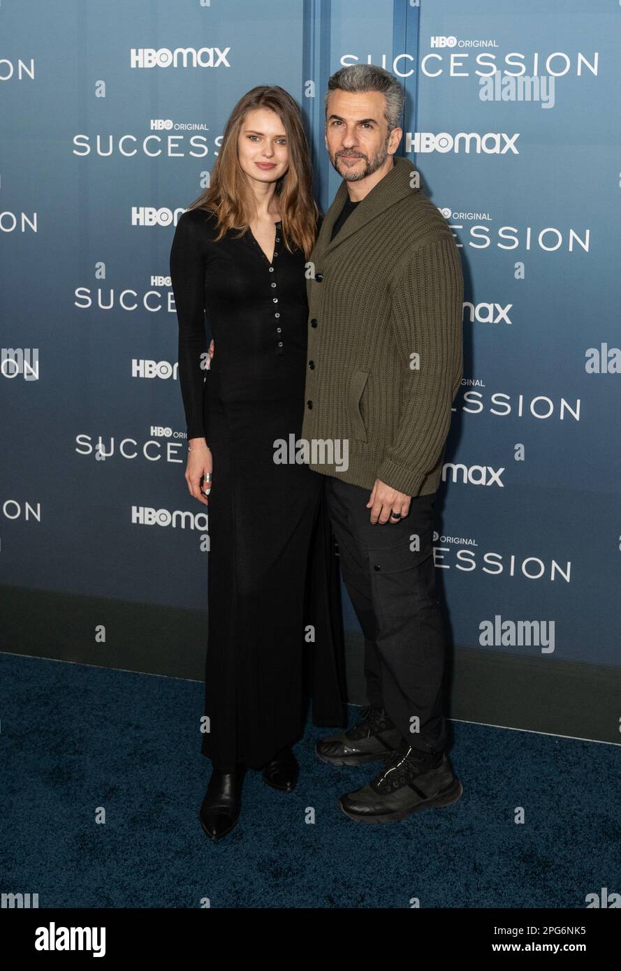 Michael Aronov (R) attends HBO's "Succession" Season 4 Premiere at Jazz ...
