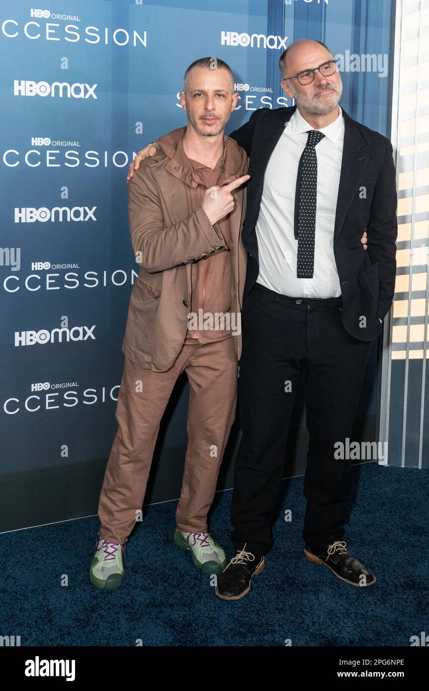 Jeremy Strong and Jesse Armstrong attend HBO's "Succession" Season 4 ...