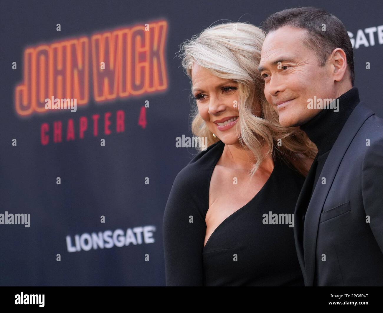 Los Angeles, USA. 20th Mar, 2023. (L-R) Julie Condra and Mark Dacascos ...