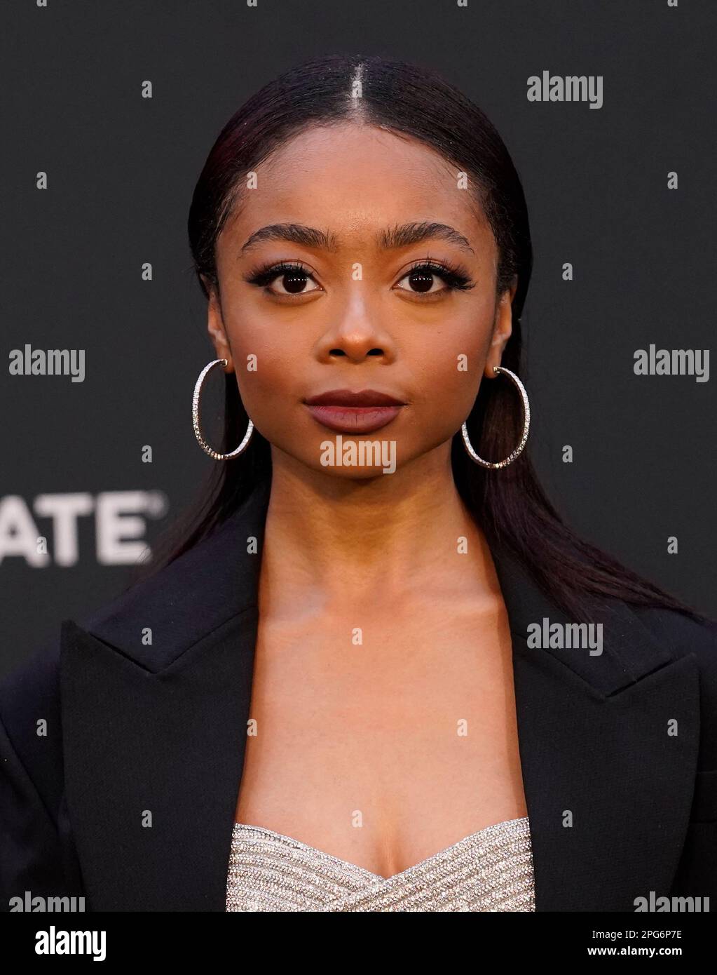 Skai Jackson poses at the premiere of the film "John Wick: Chapter 4 ...