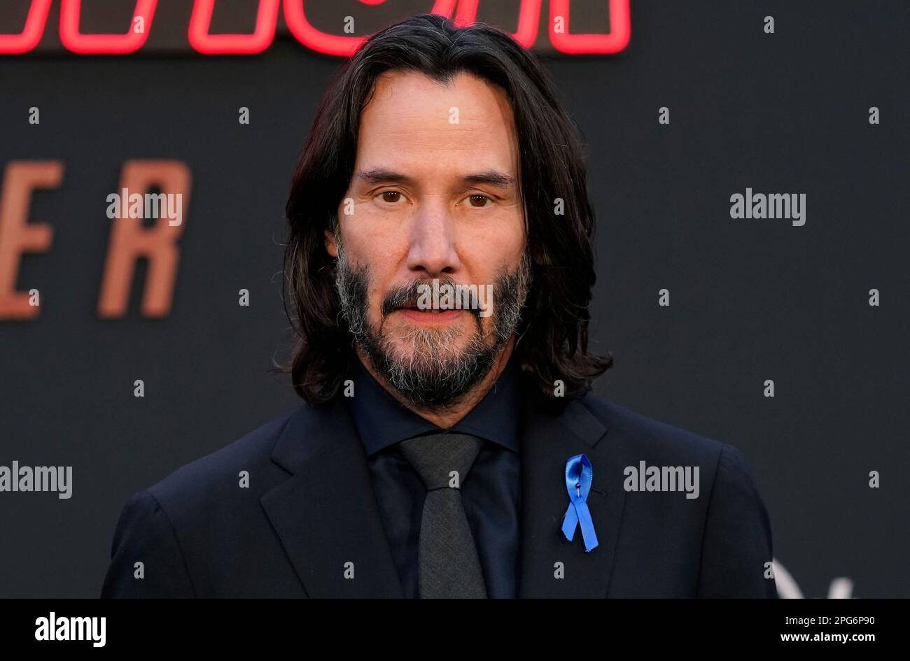 Keanu Reeves poses at the premiere of the film "John Wick: Chapter 4 ...