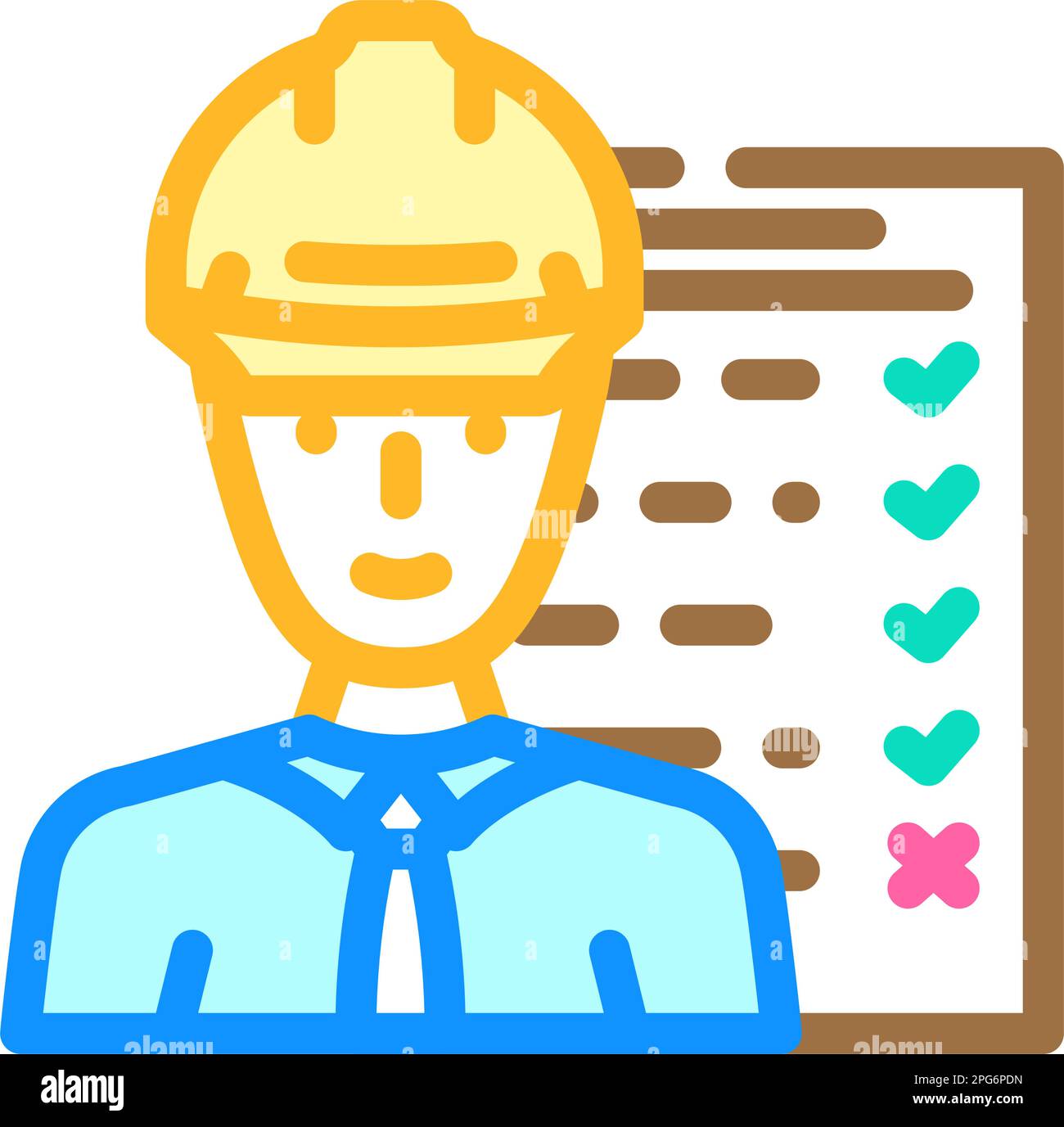 maintenance manager repair worker color icon vector illustration Stock ...