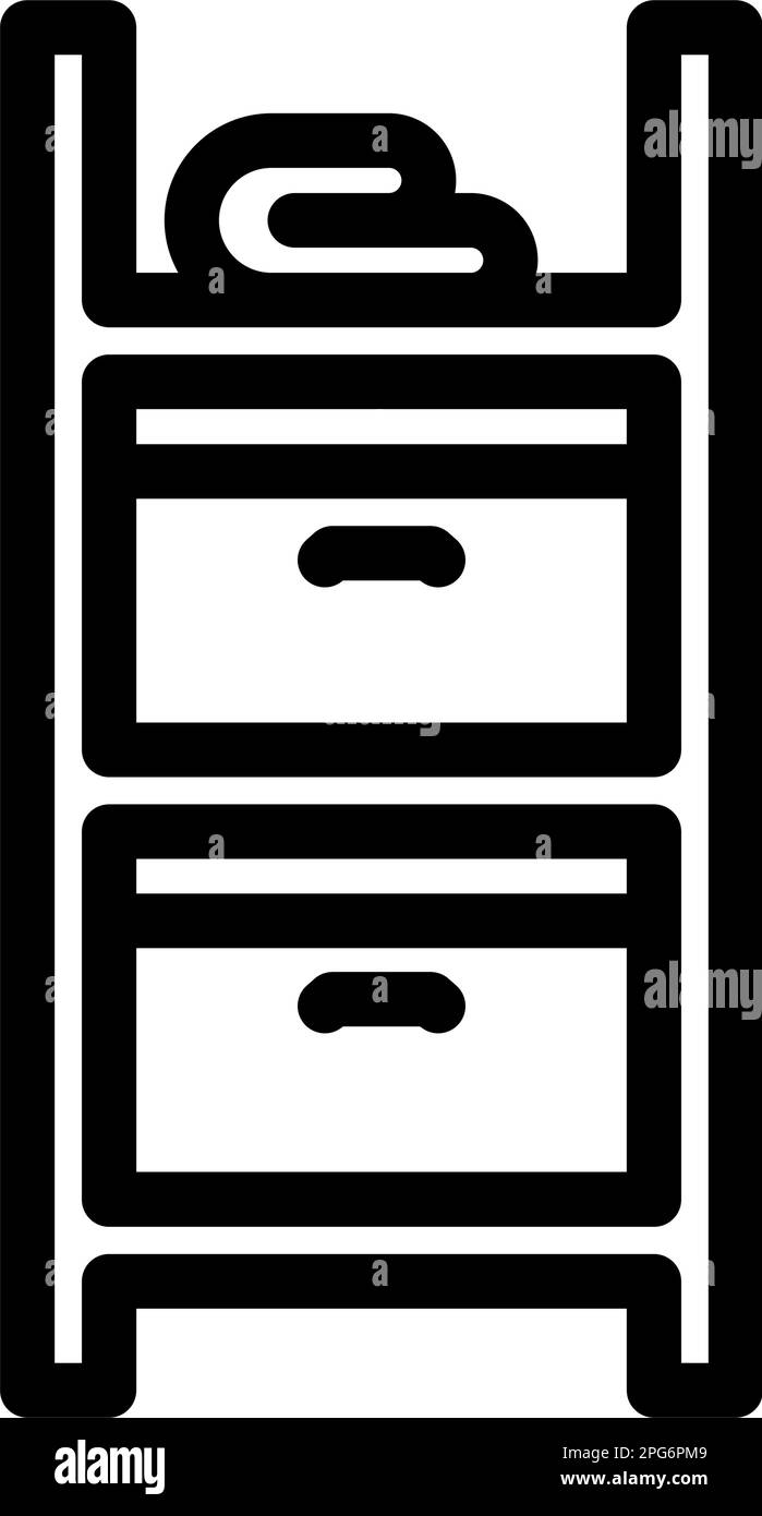 storage bathroom interior line icon vector illustration Stock Vector ...