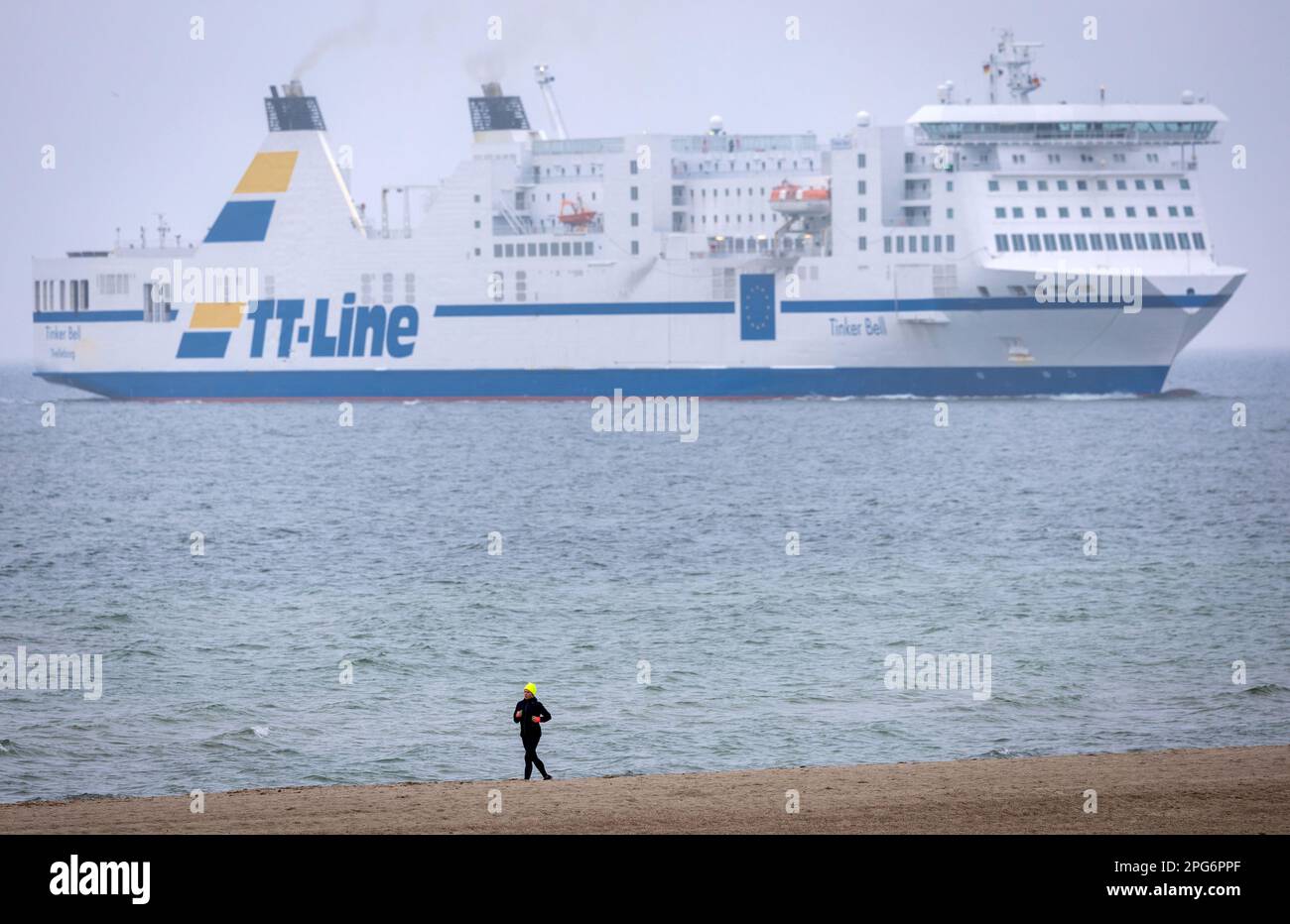 Rostock, Germany. 20th Mar, 2023. The ferry ship "Tinker Bell" of the ...