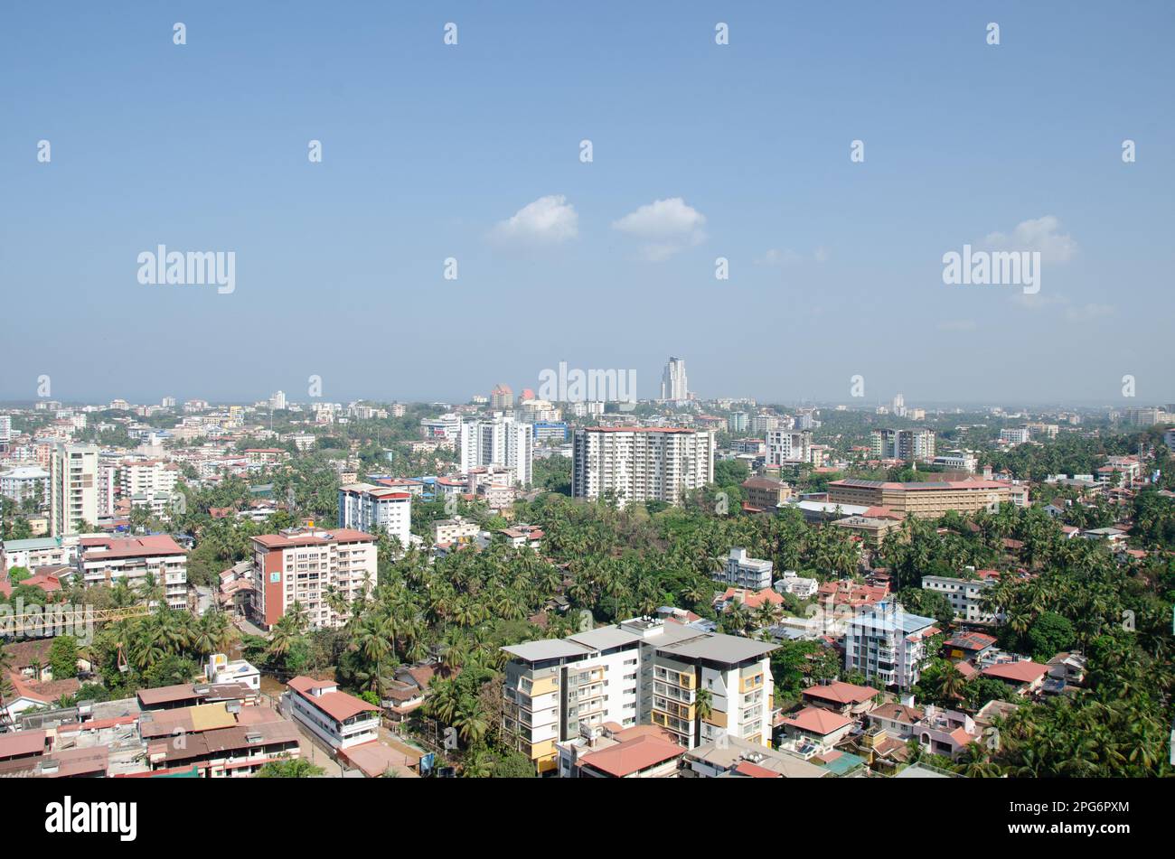 Green and clean Mangalore city located on the west coast of India Stock ...