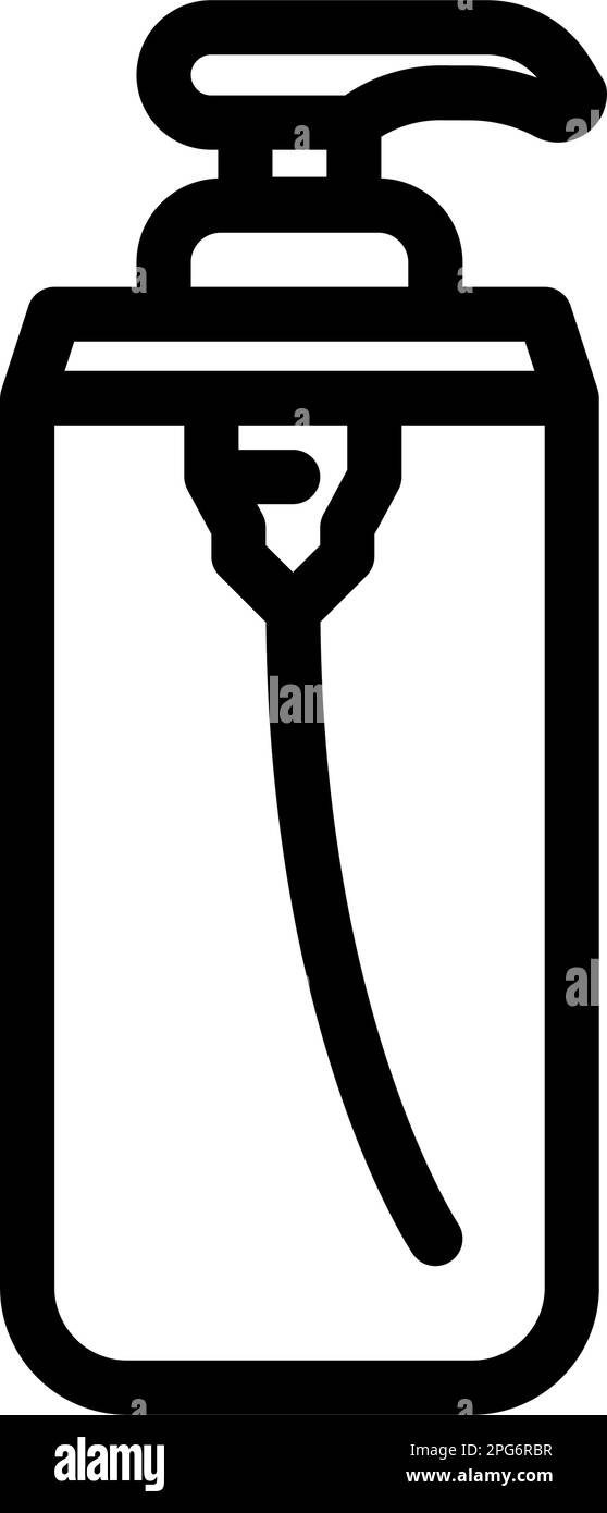 soap dispenser bathroom interior line icon vector illustration Stock ...