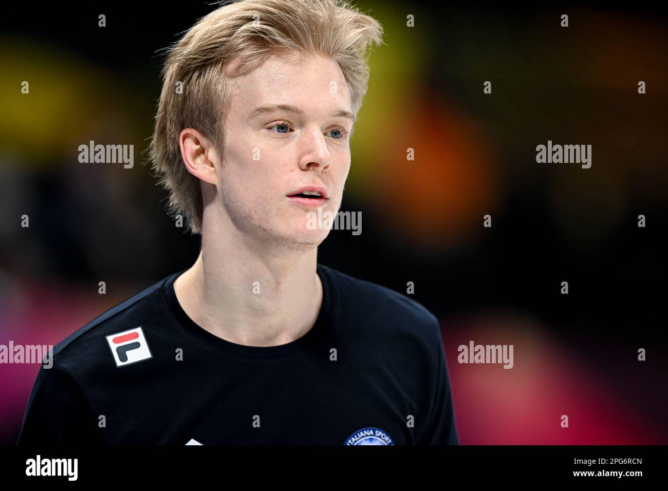 Daniel GRASSL (ITA), during Men Practice, at the ISU World Figure ...