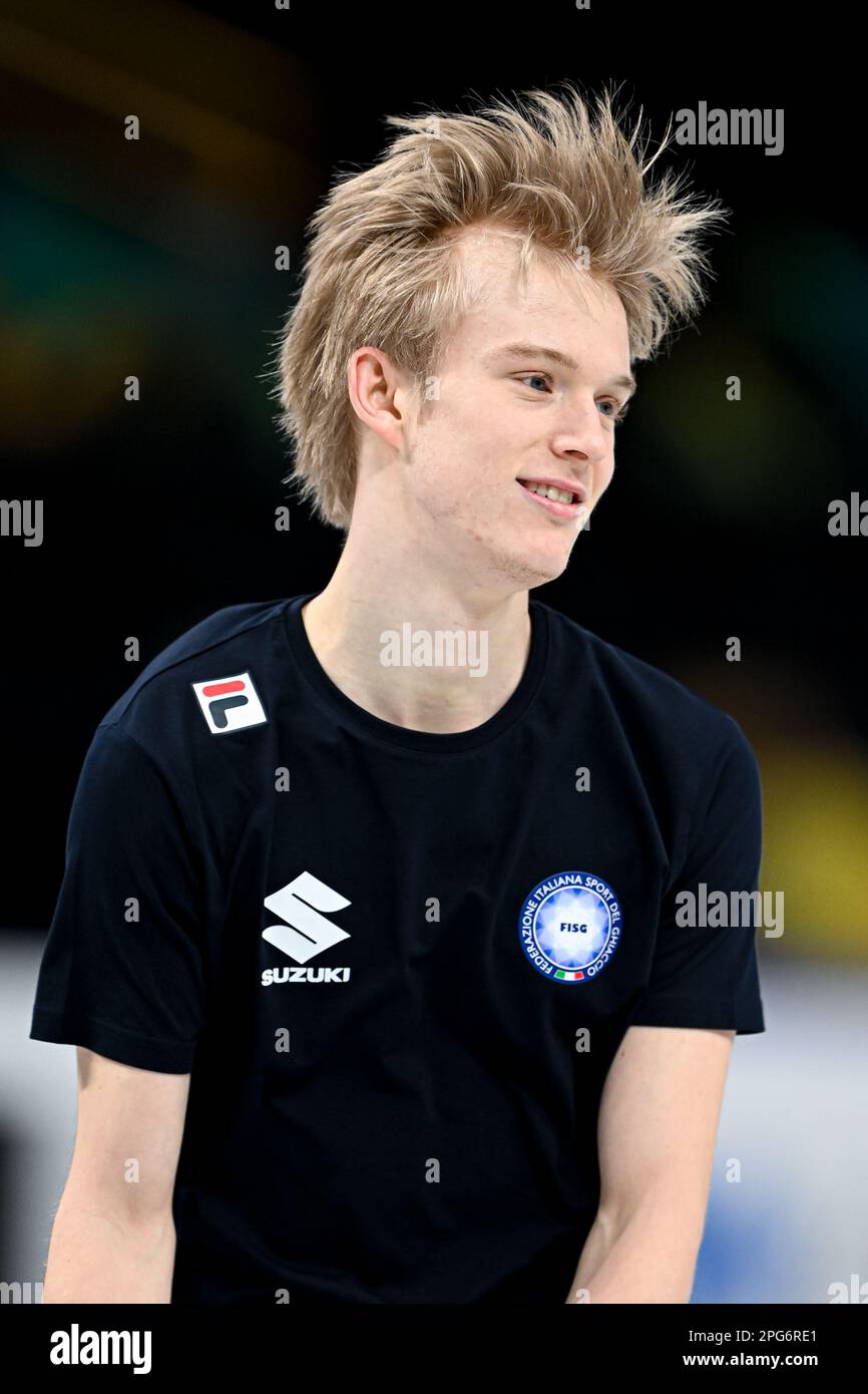 Daniel GRASSL (ITA), during Men Practice, at the ISU World Figure ...