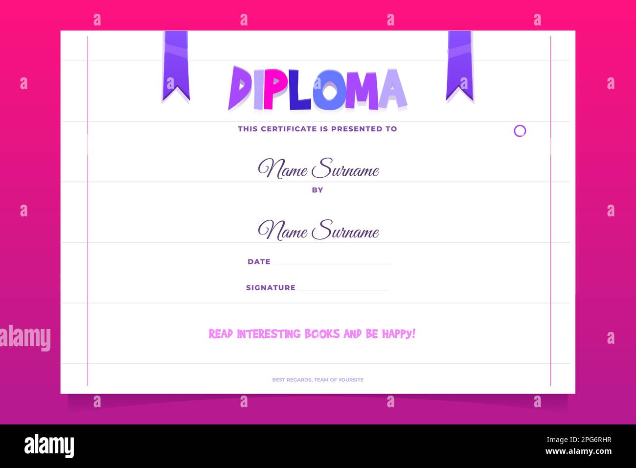 Kinder Graduation Border Design