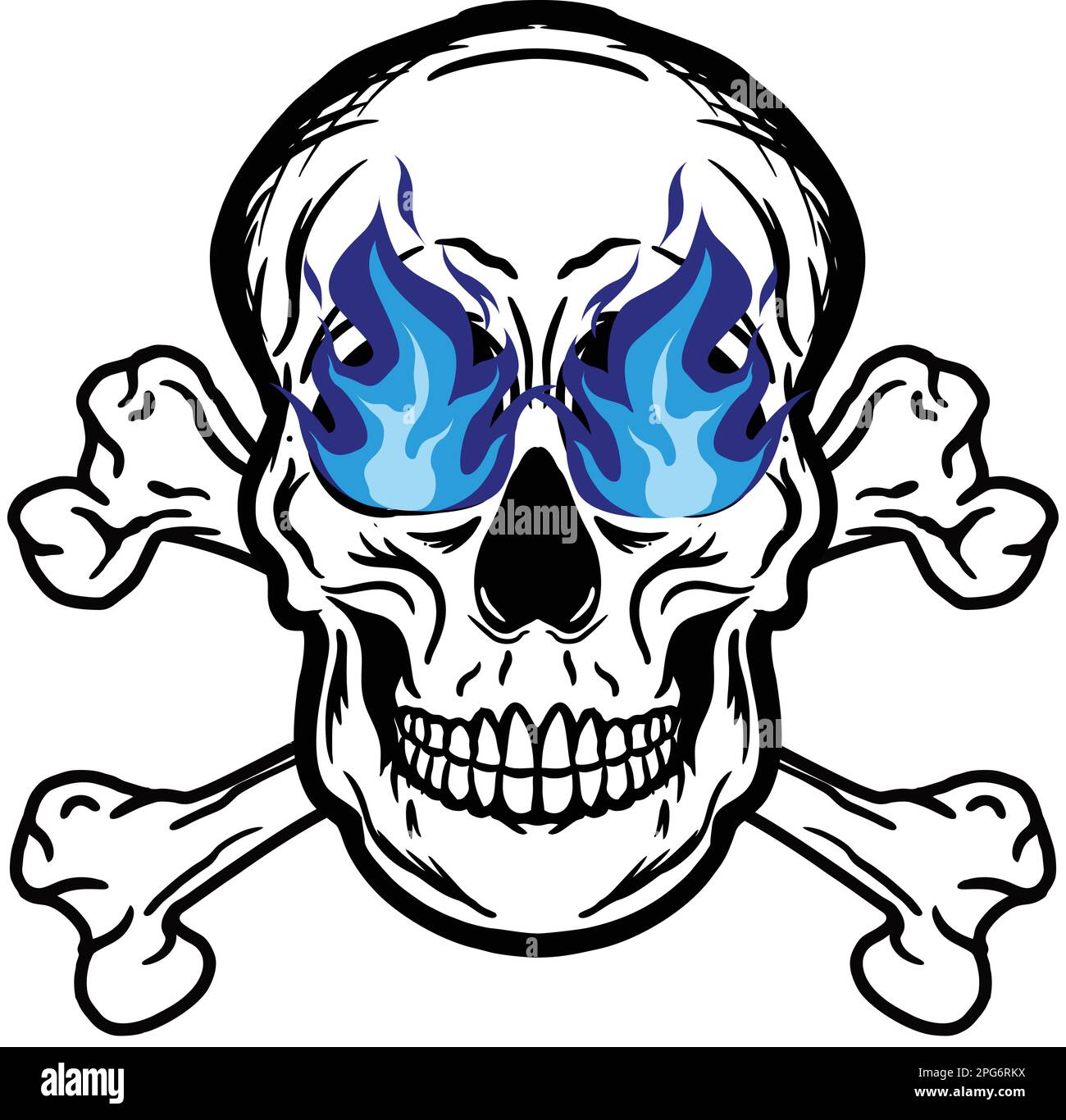 Vector of a skull in fire flames Stock Vector Image & Art - Alamy