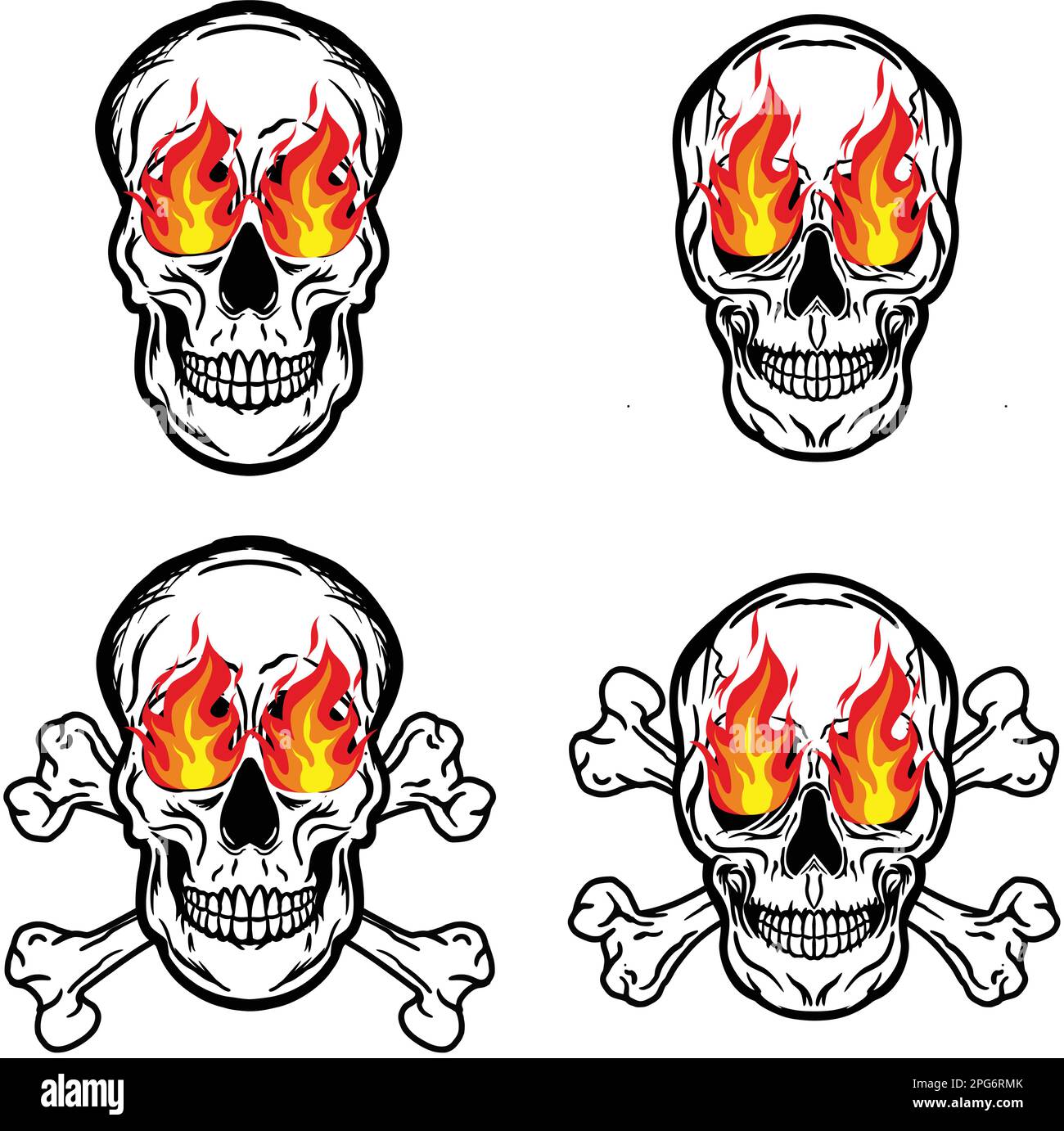 Burning fire in flames Cut Out Stock Images & Pictures - Alamy