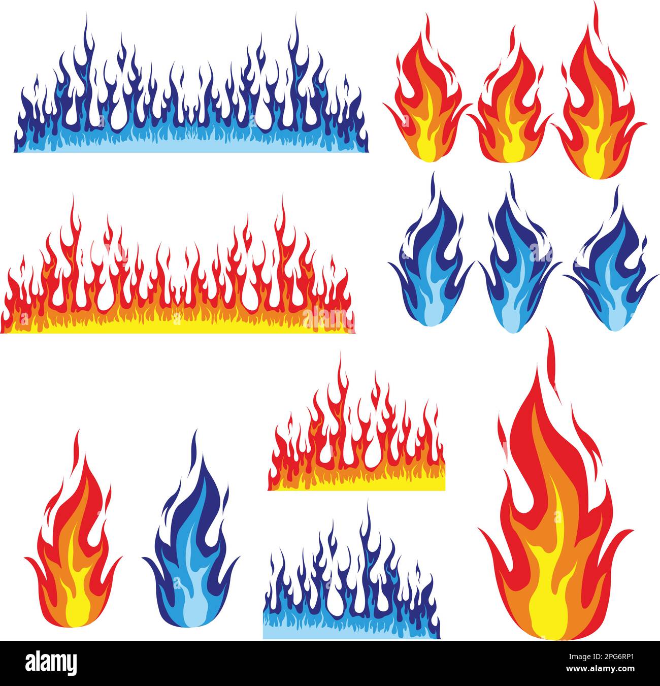 Cartoon fire flames vector Stock Vector Image & Art - Alamy