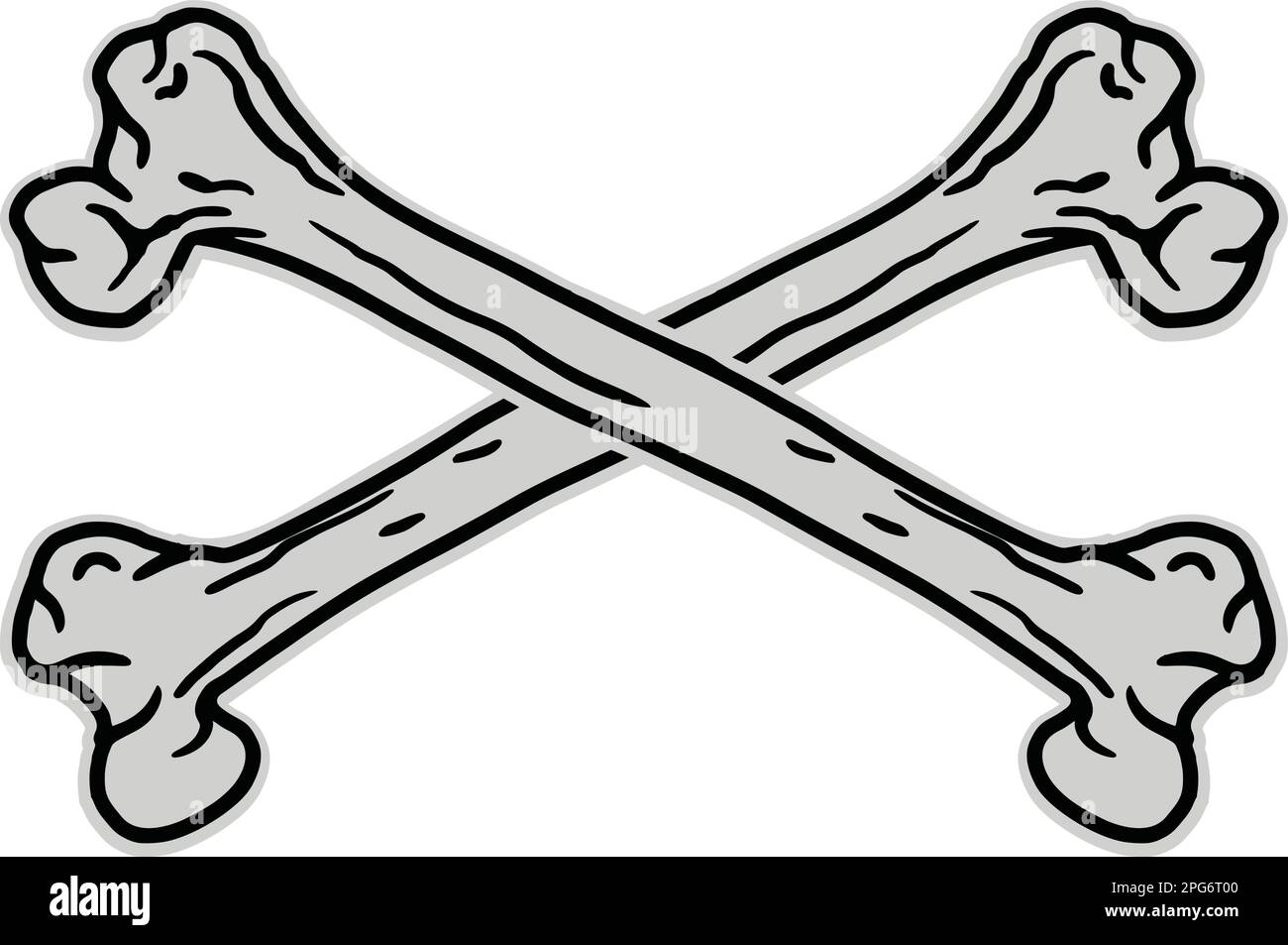 Crossed bones in the vintage style Stock Vector Image & Art - Alamy