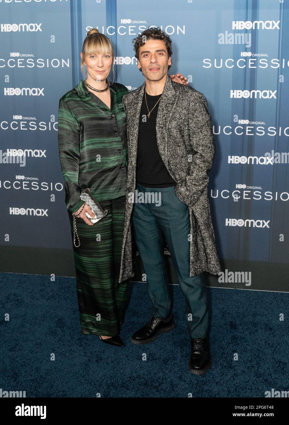 Elvira Lind, Oscar Isaac attend HBO's "Succession" Season 4 Premiere at ...