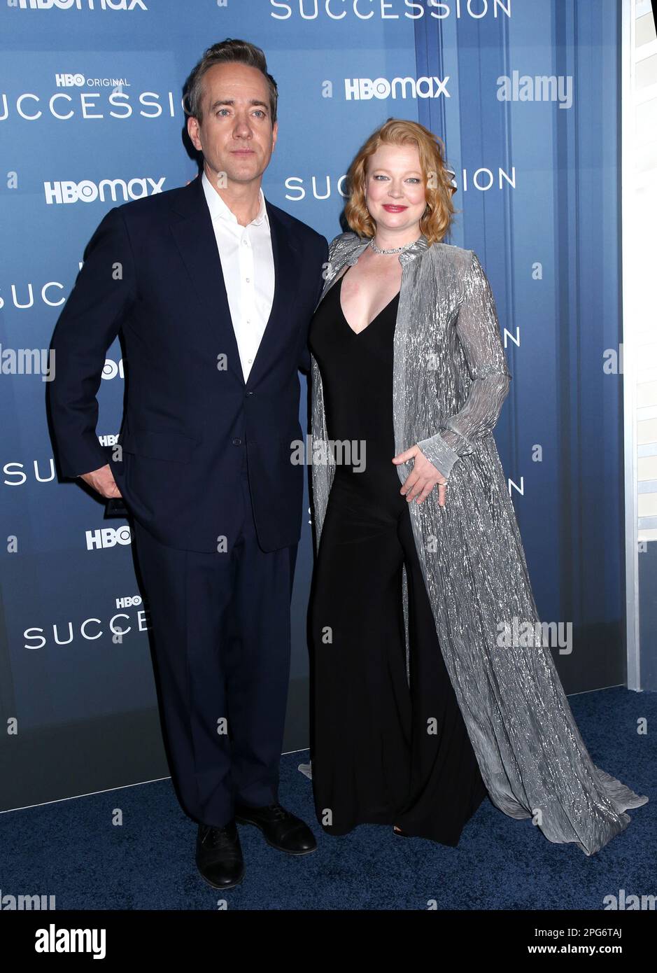 New York City, NY, 20/03/2023, Matthew Macfadyen and Sarah Snook ...