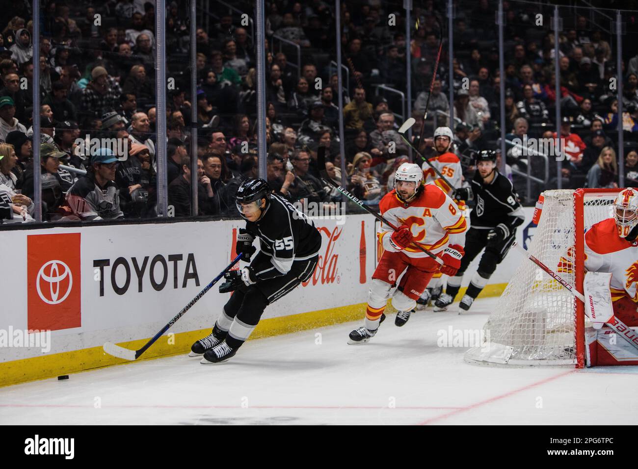 Los Angeles, California, USA. 20th Mar, 2023. QUINTON BYFIELD of the NHL's Los Angeles Kings ...
