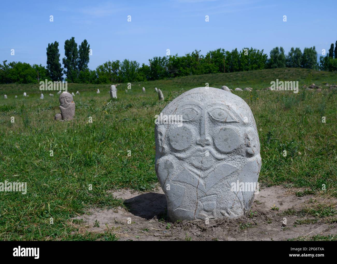 Ancient stone sculptures of 6-10 centuries of nomadic Turks in the ...