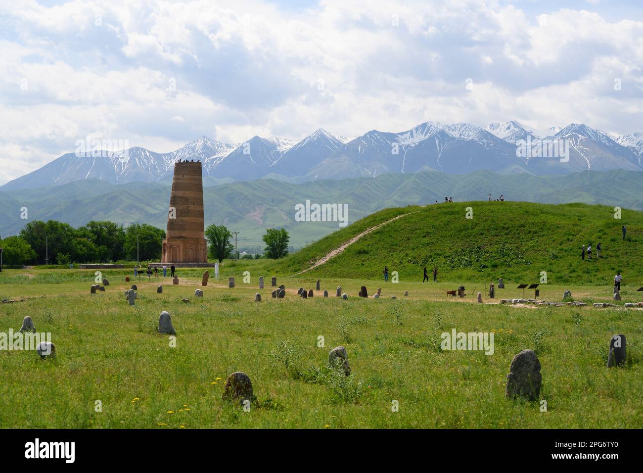 Ancient Burana settlement with stone sculptures of 6-10 centuries of ...