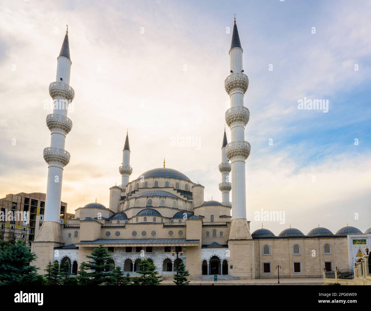 The Central Mosque of Bishkek in Kyrgyzstan at sunset Stock Photo - Alamy