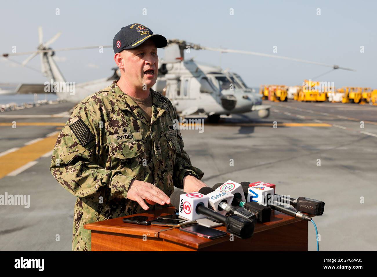 Manila, Philippines. 21st Mar, 2023. Captain Shockey Snyder of the USS ...