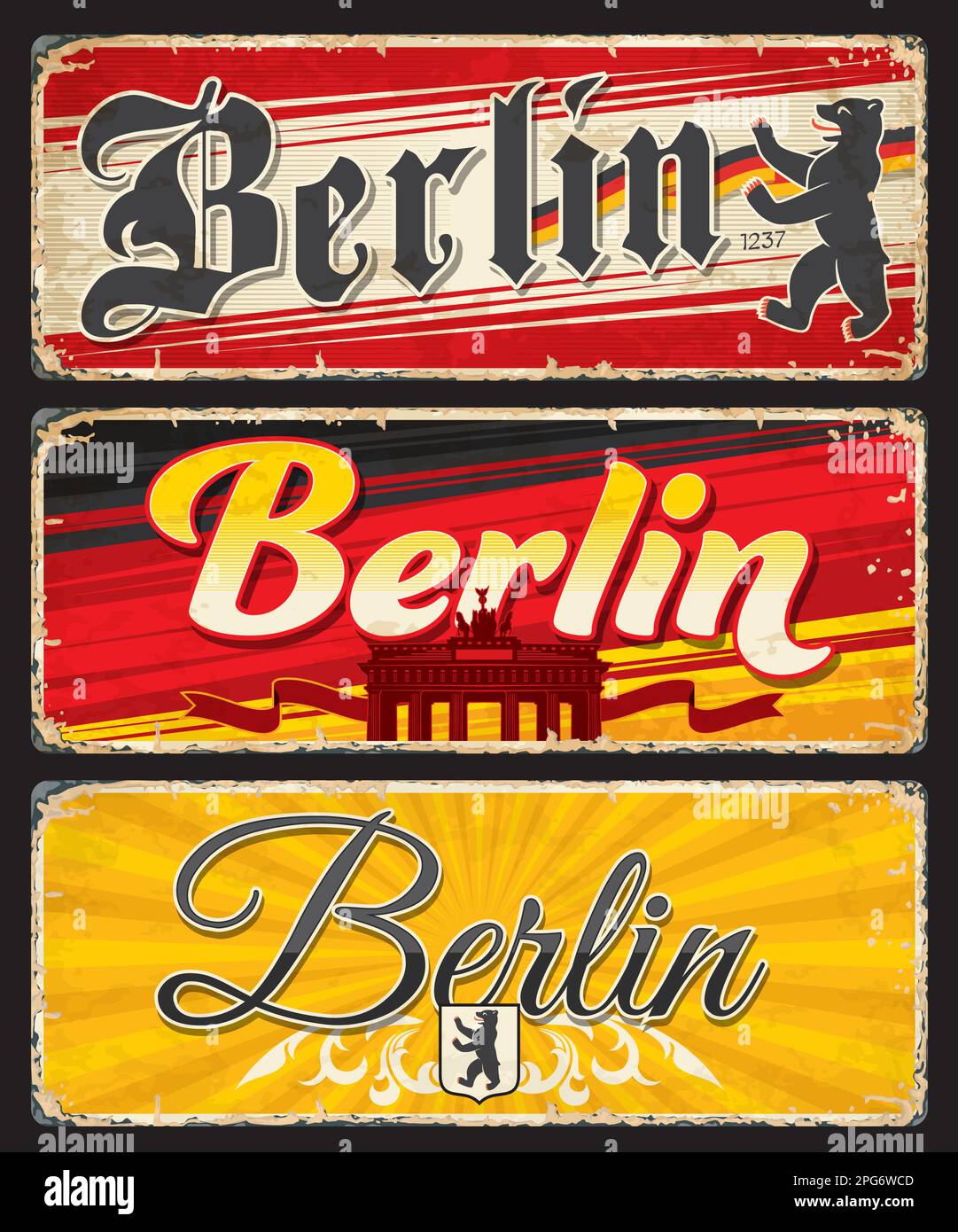 Vintage map of berlin Stock Vector Images - Alamy