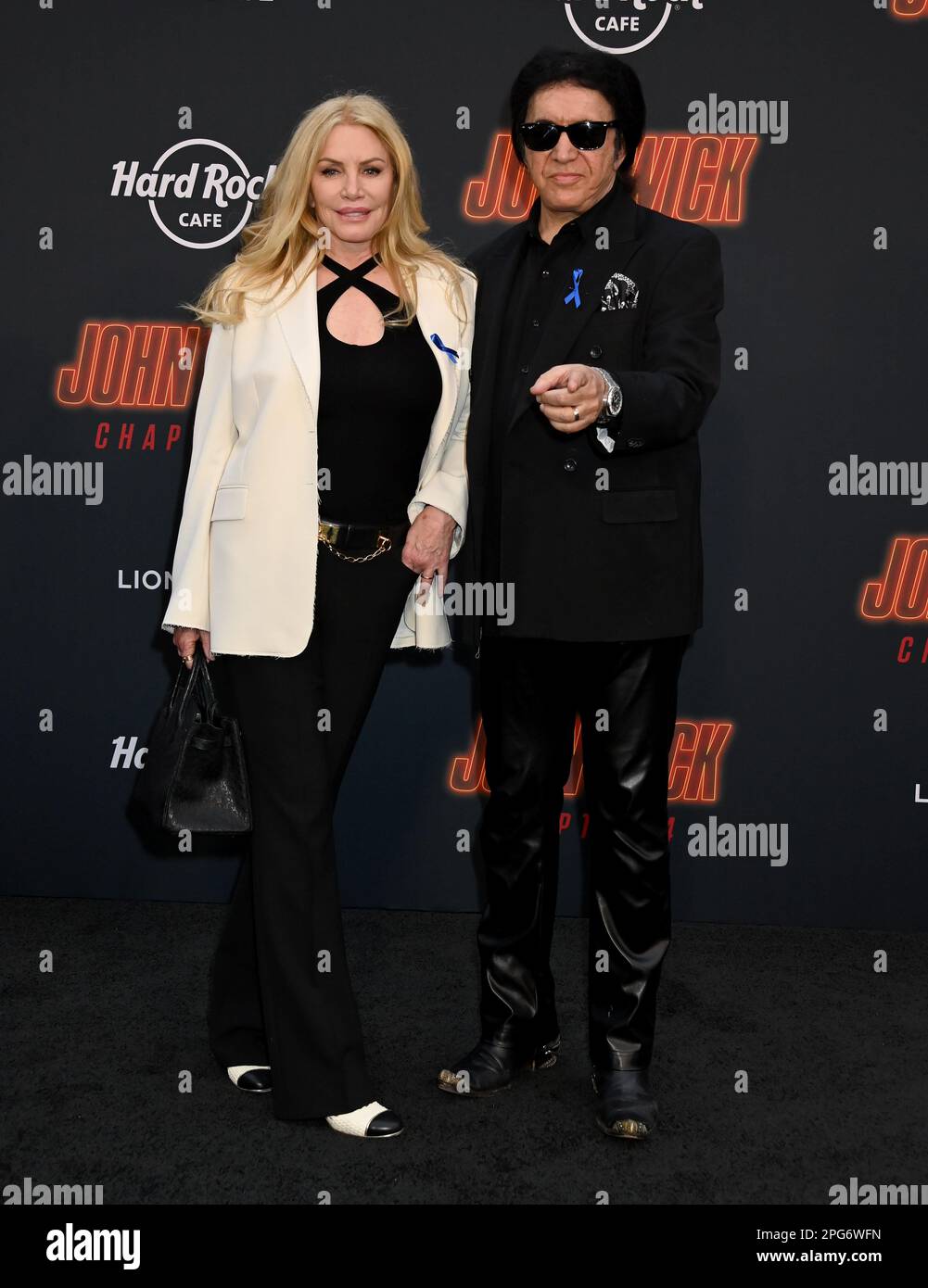 Hollywood, CA. March 20, 2023, Shannon Tweed and Gene Simmons arriving ...