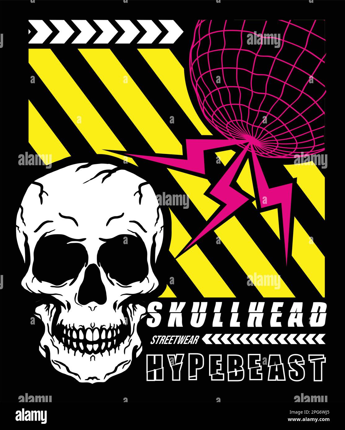 Hypebeast Skull Design Vector Illustration Stock Vector Image & Art - Alamy