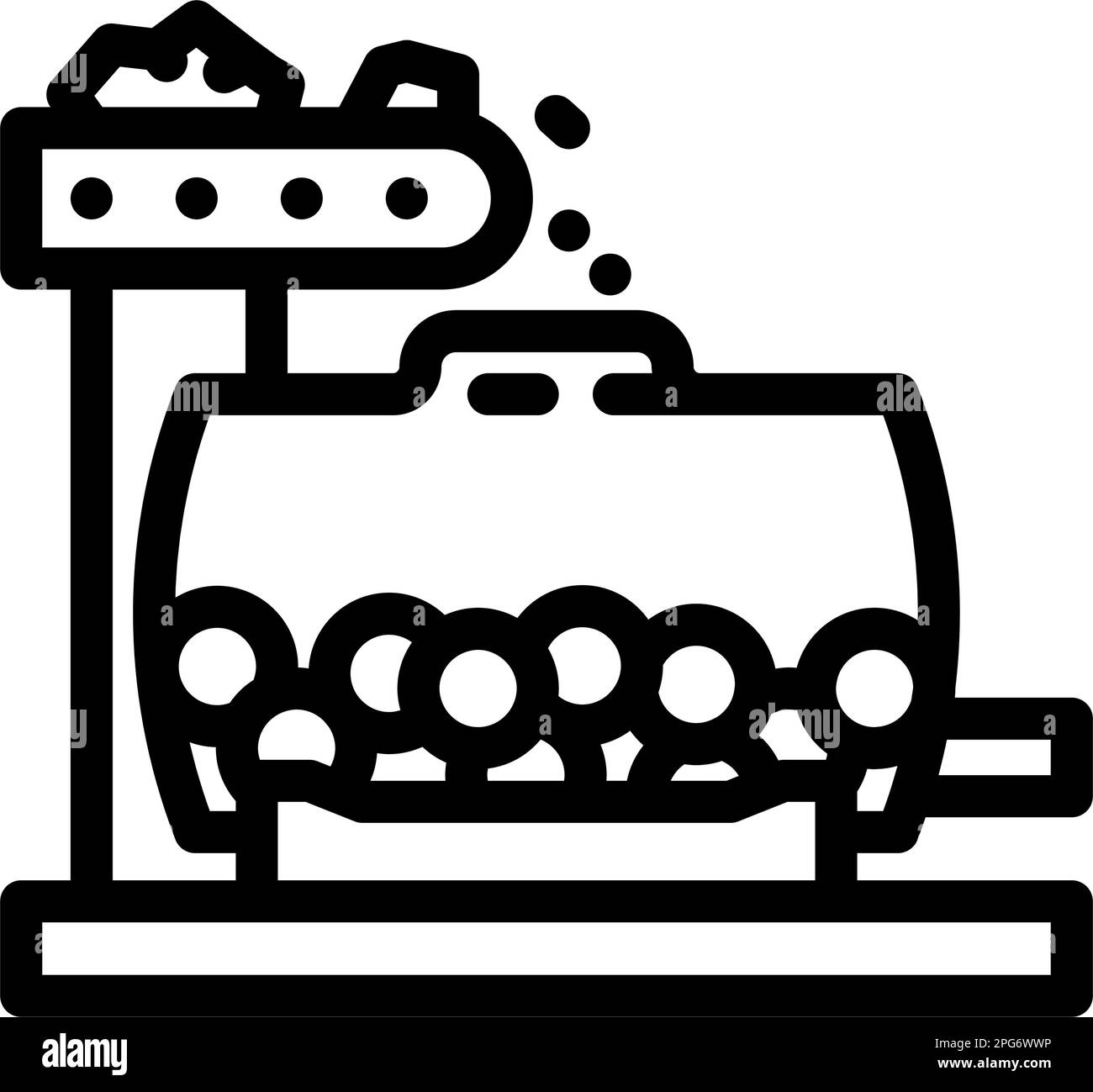 sulfide ore processing copper line icon vector illustration Stock ...