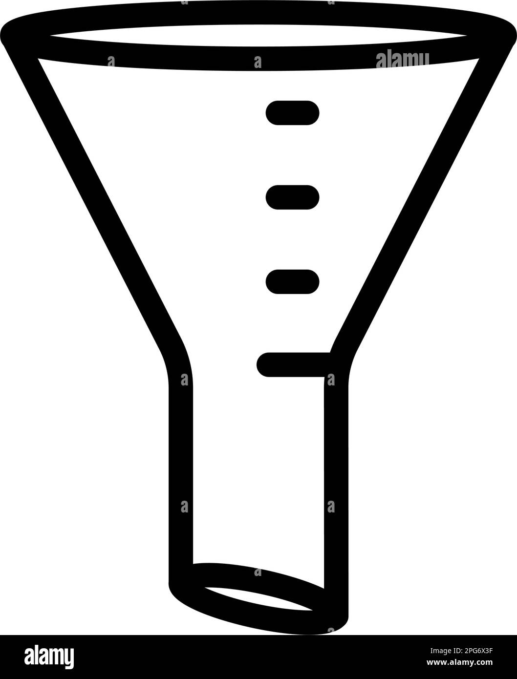 funnel chemical glassware lab line icon vector illustration Stock ...