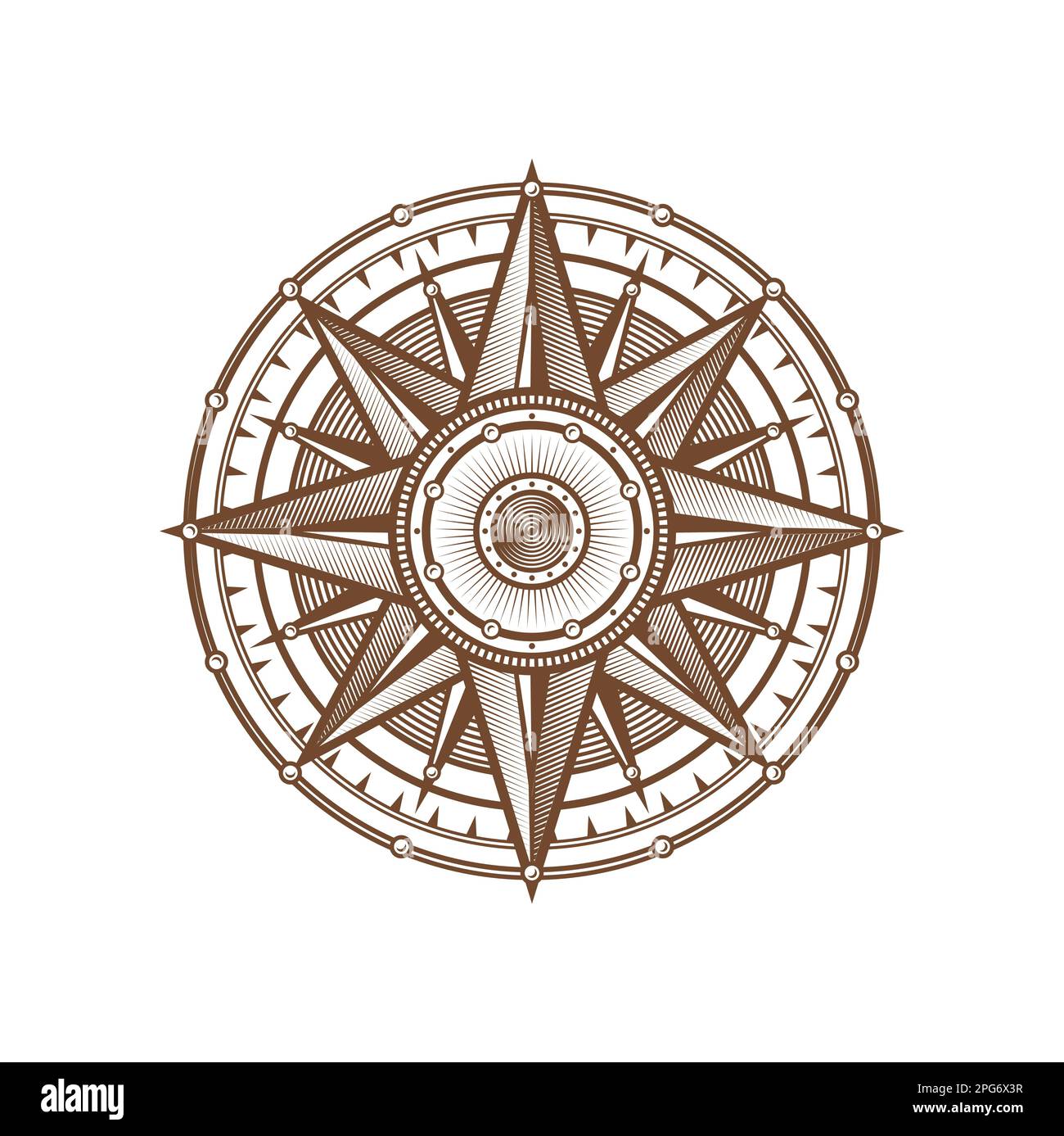 Compass, wind rose cartography symbol. Nautical navigation compass ...