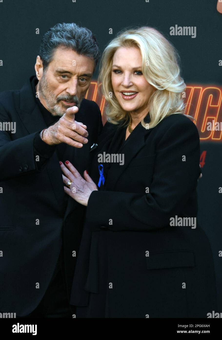 Hollywood, California, USA 20th March 2023 Actor Ian McShane and Gwen ...