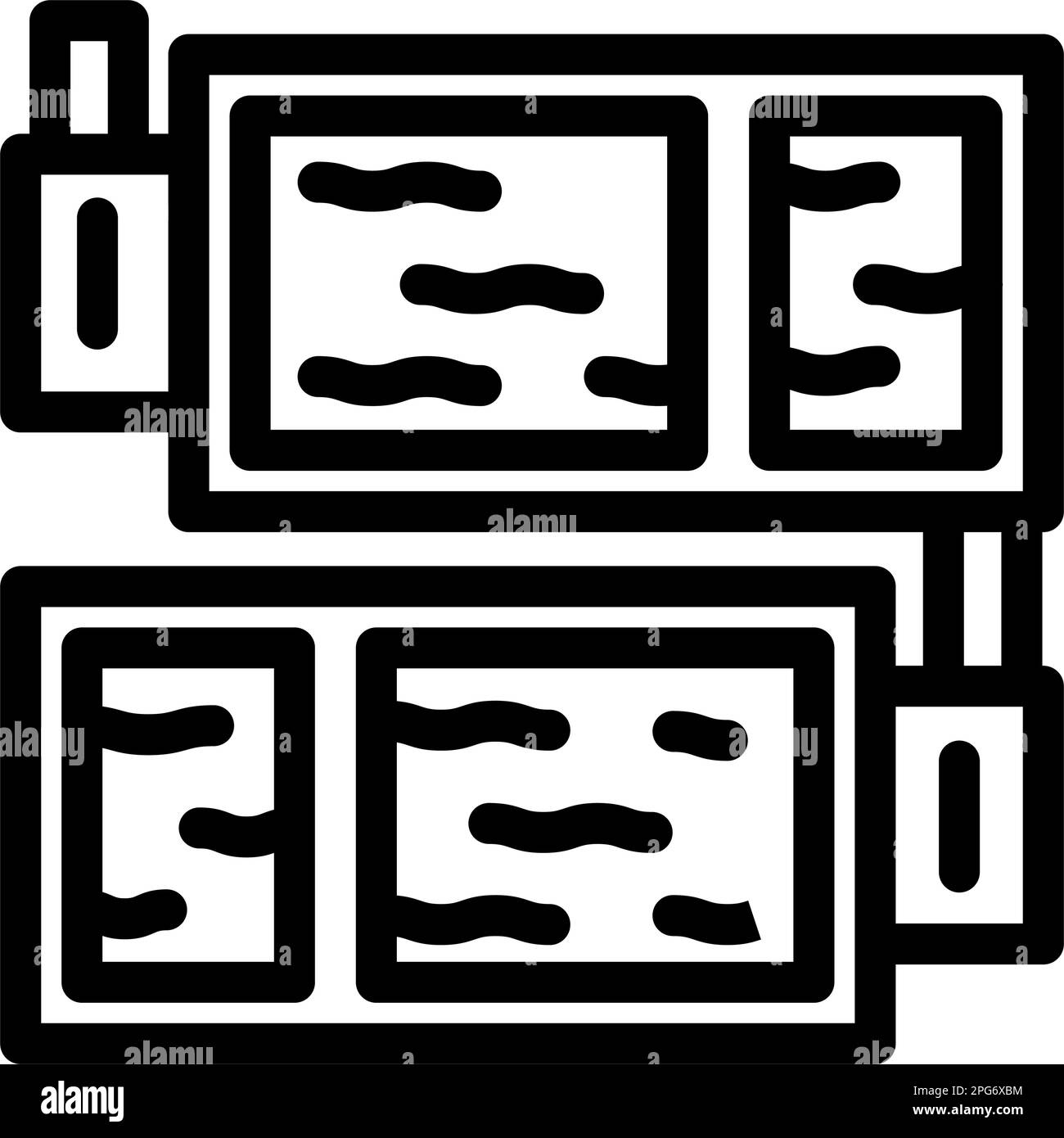 solvent extraction tanks copper line icon vector illustration Stock ...