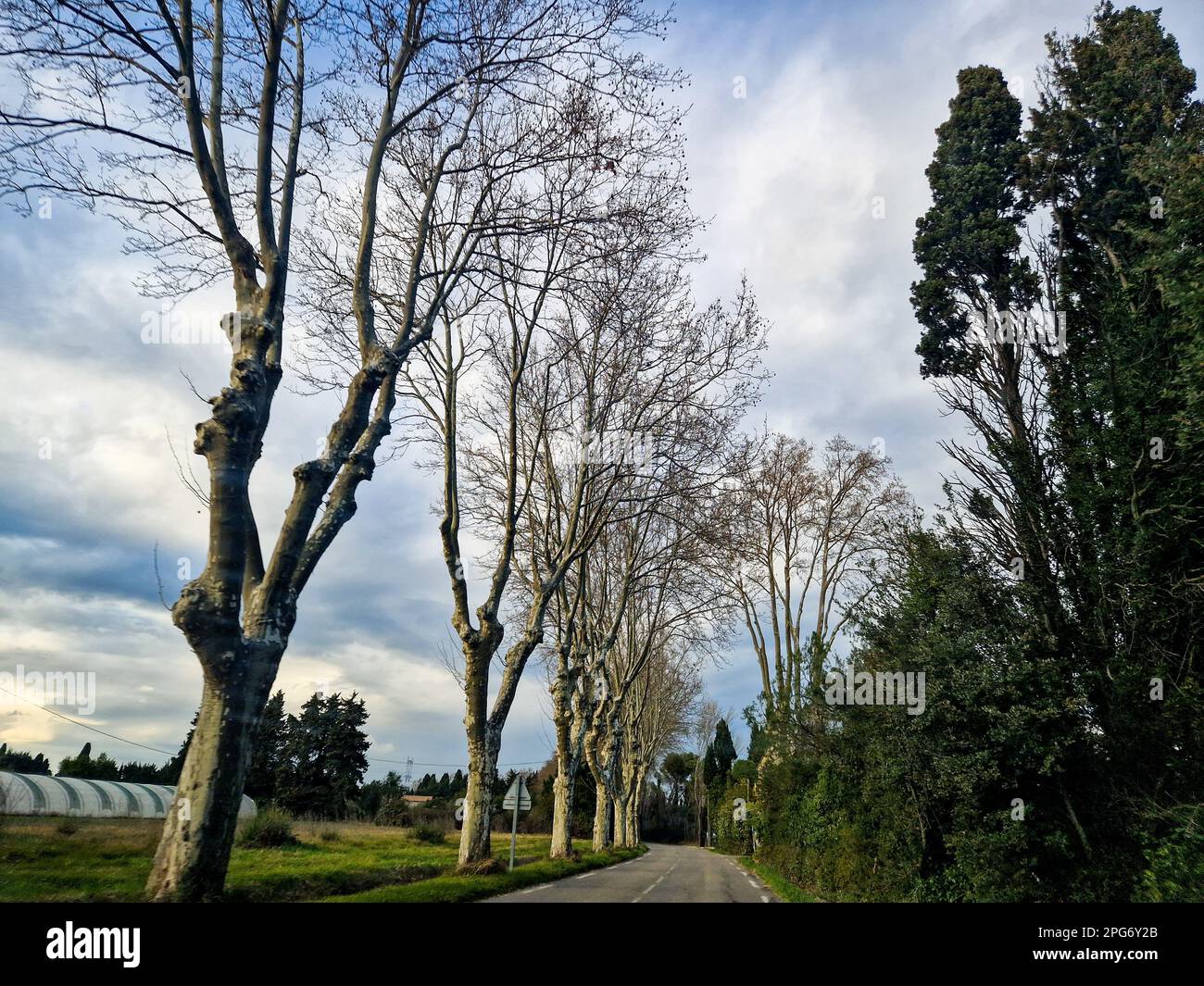 Old style provincial road hi-res stock photography and images - Alamy