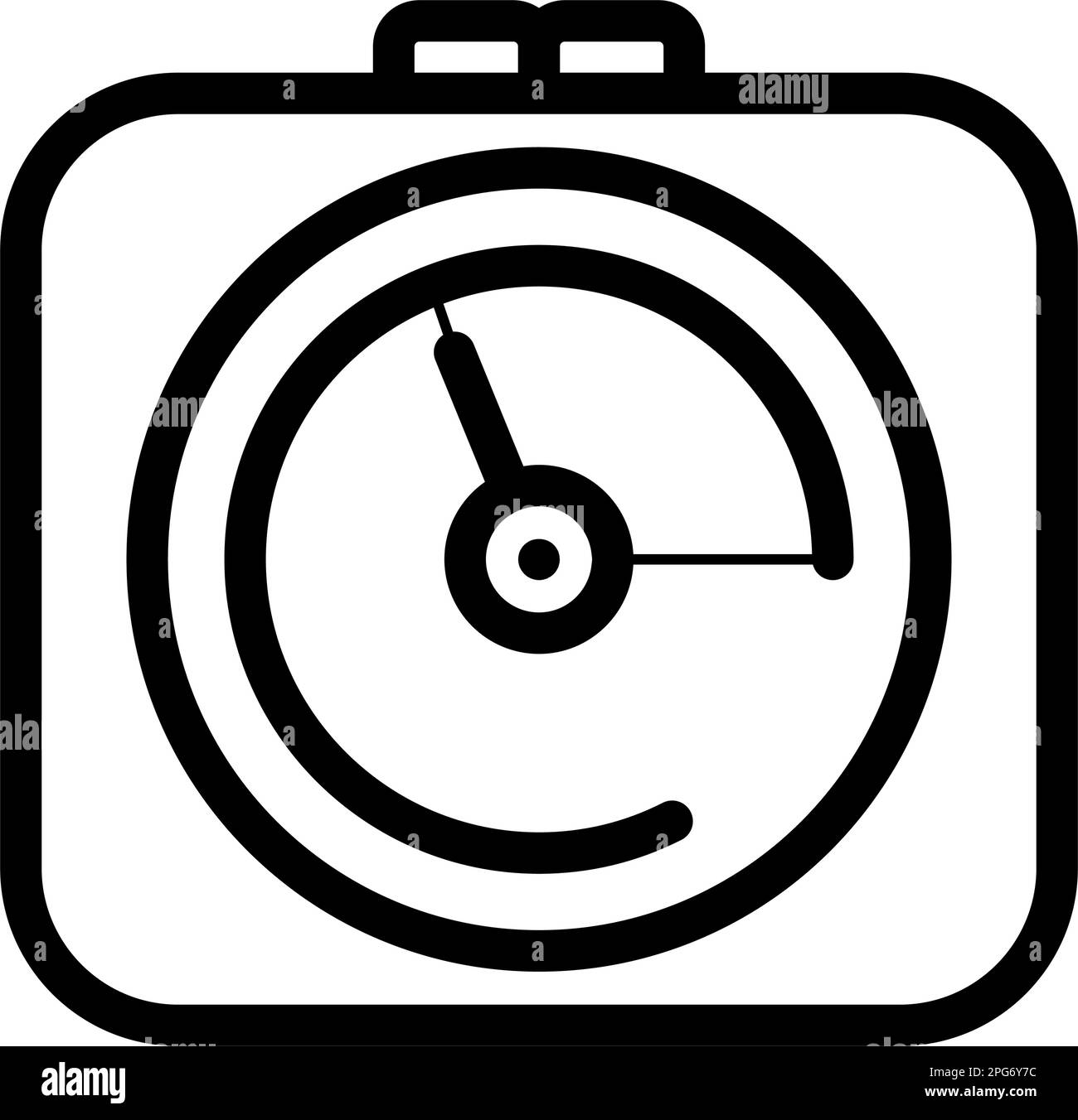 desk timer kitchen cookware line icon vector illustration Stock Vector ...