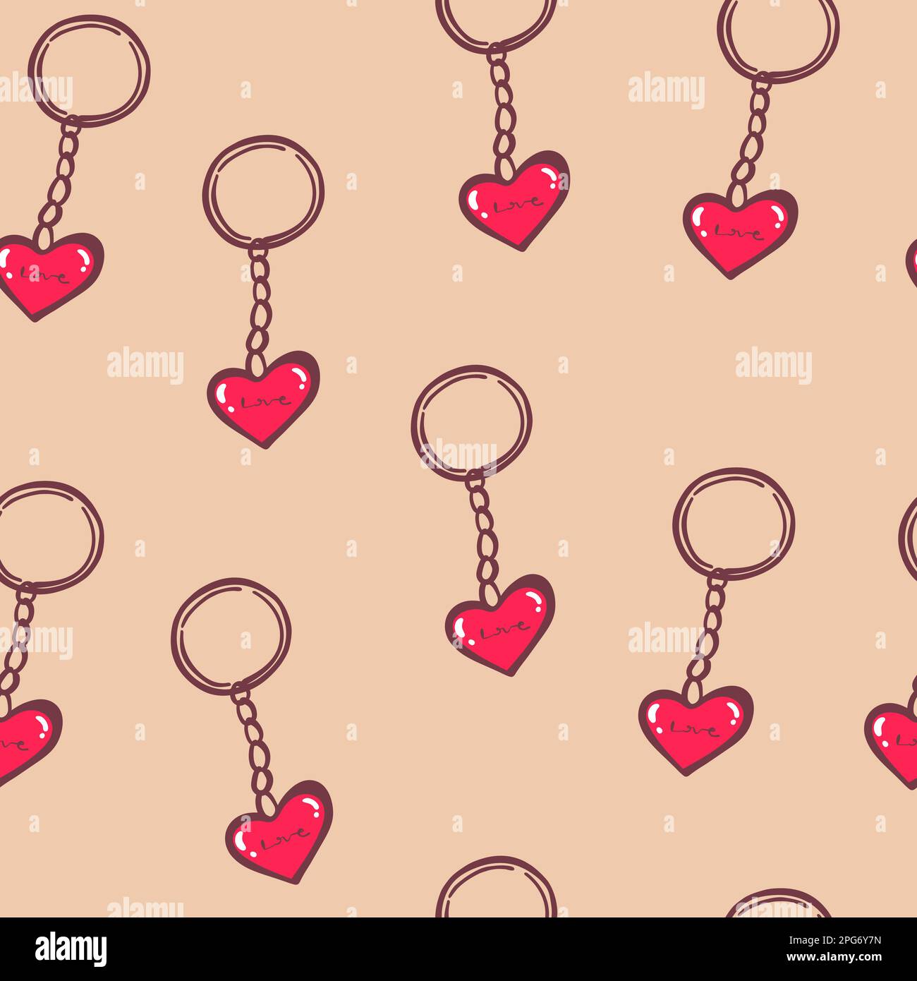 Keychain vector cartoon seamless pattern background for wallpaper ...