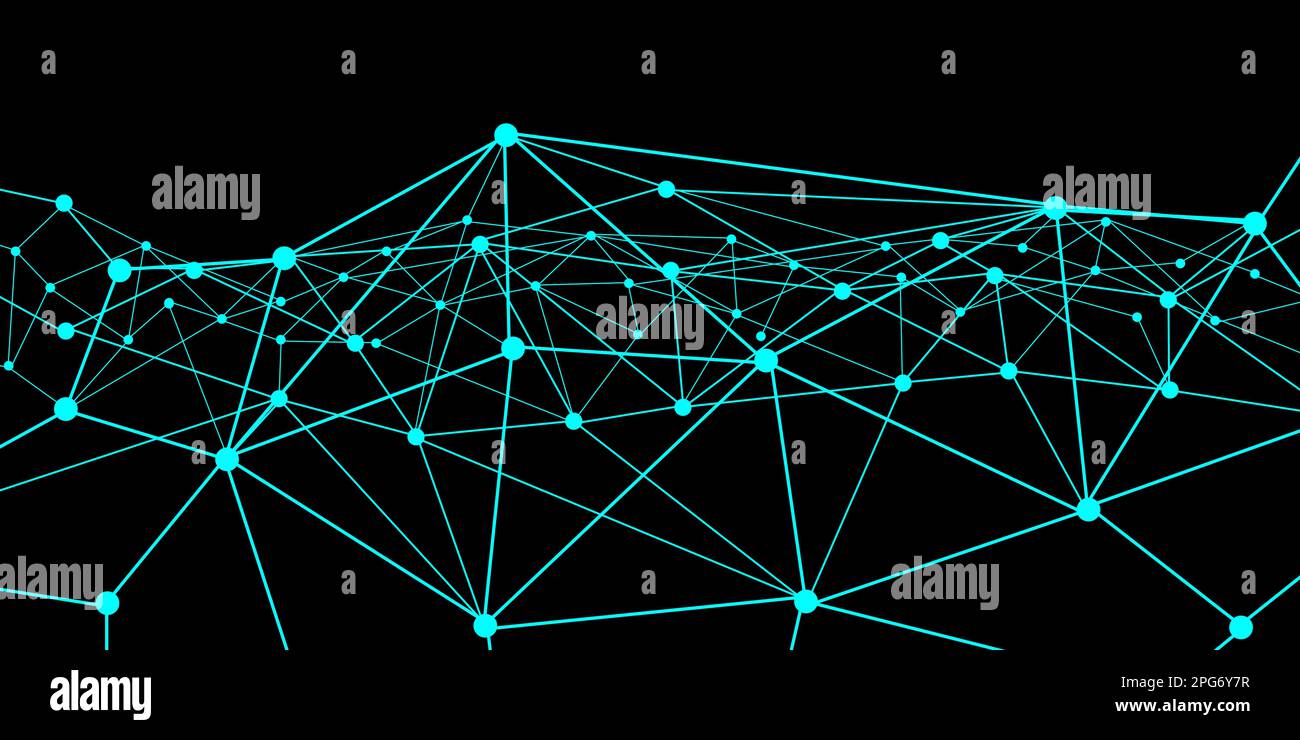 Abstract polygonal space low poly dark background with connecting dots and lines, abstact ...