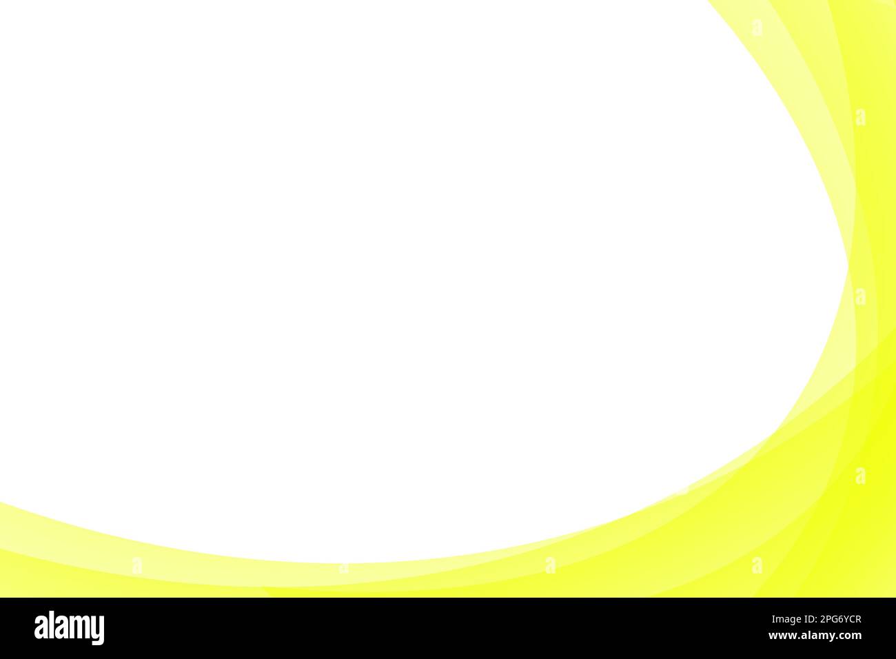 Abstract yellow background with copy space. wavy light yellow frame ...