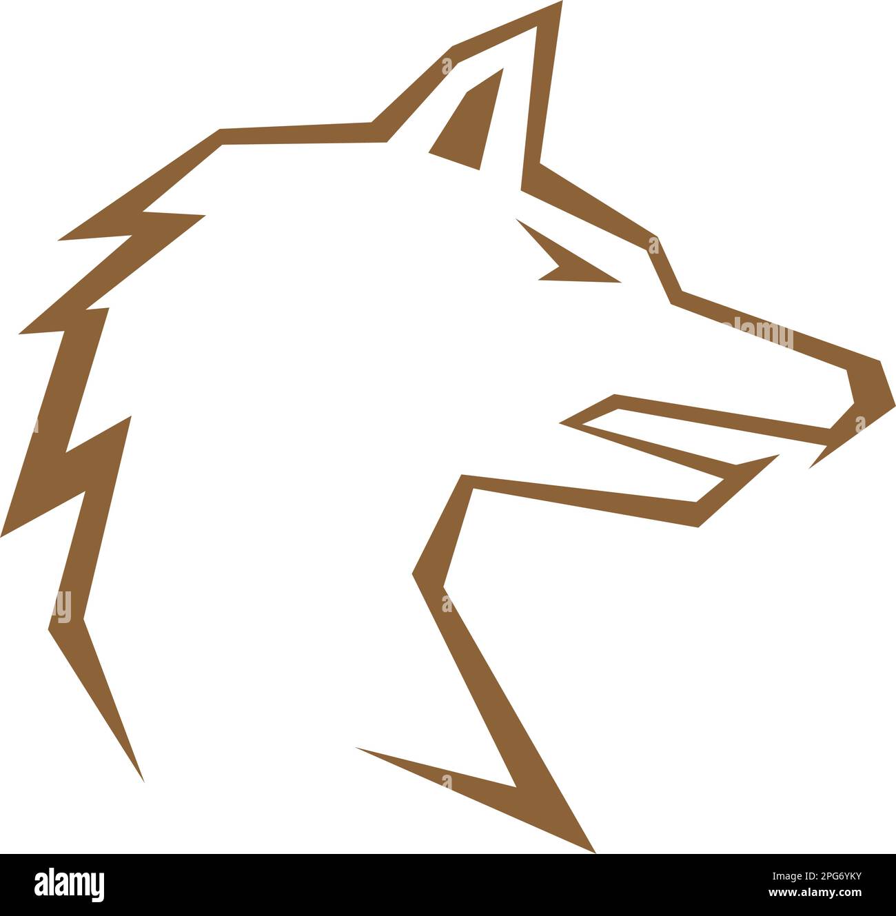 Wolf line art logo design illustration Stock Vector Image & Art - Alamy