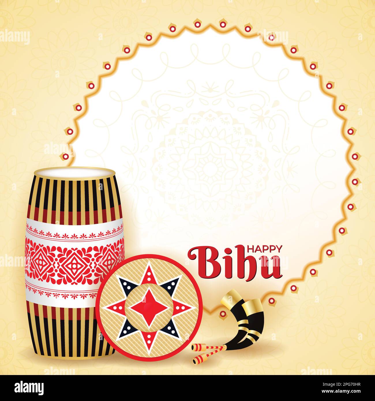 Bihu drum Stock Vector Images - Alamy