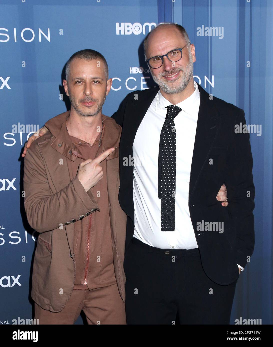 New York City, NY, 20/03/2023, Jeremy Strong and Jesse Armstrong ...