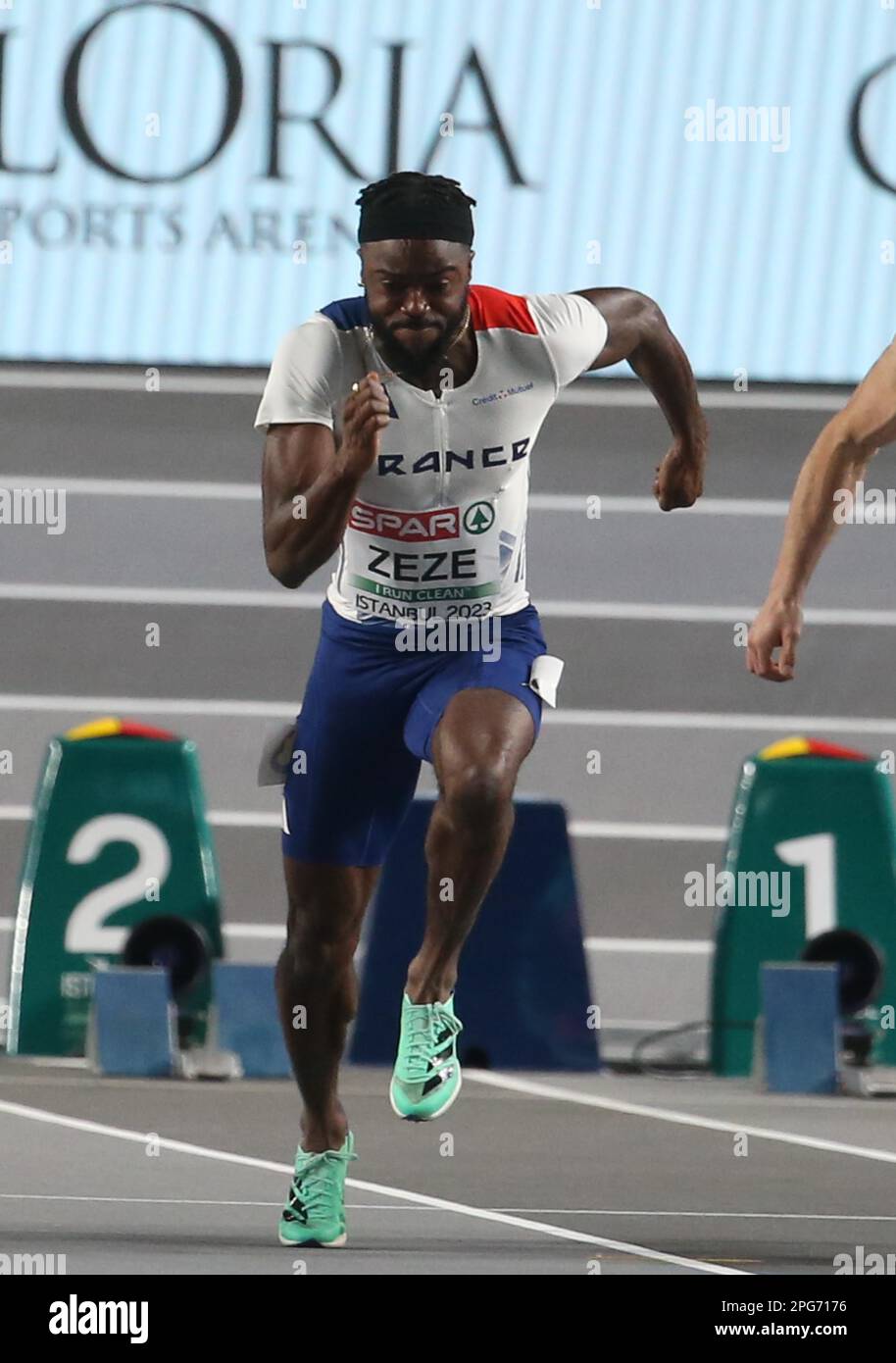M ba Micka‘l ZEZE of France 60m Men Heat during the European Athletics ...